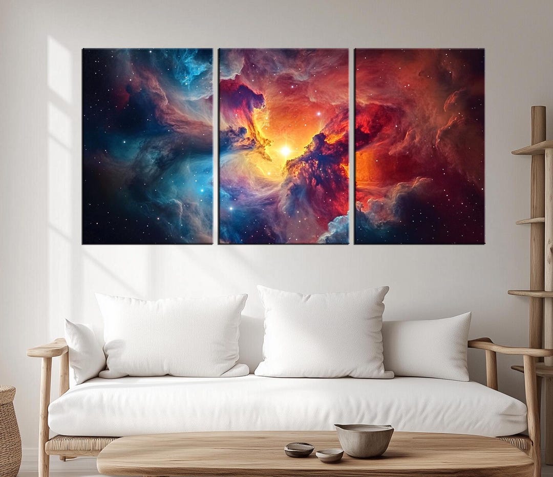 Stunning Galactic Nebula Canvas Print | Vibrant Space Art for Home ...