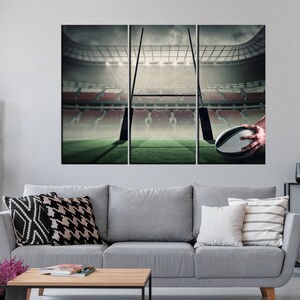 Rugby Stadium Wall Art, Rugby Wall Art Print, Sports Canvas Art, Rugby ...