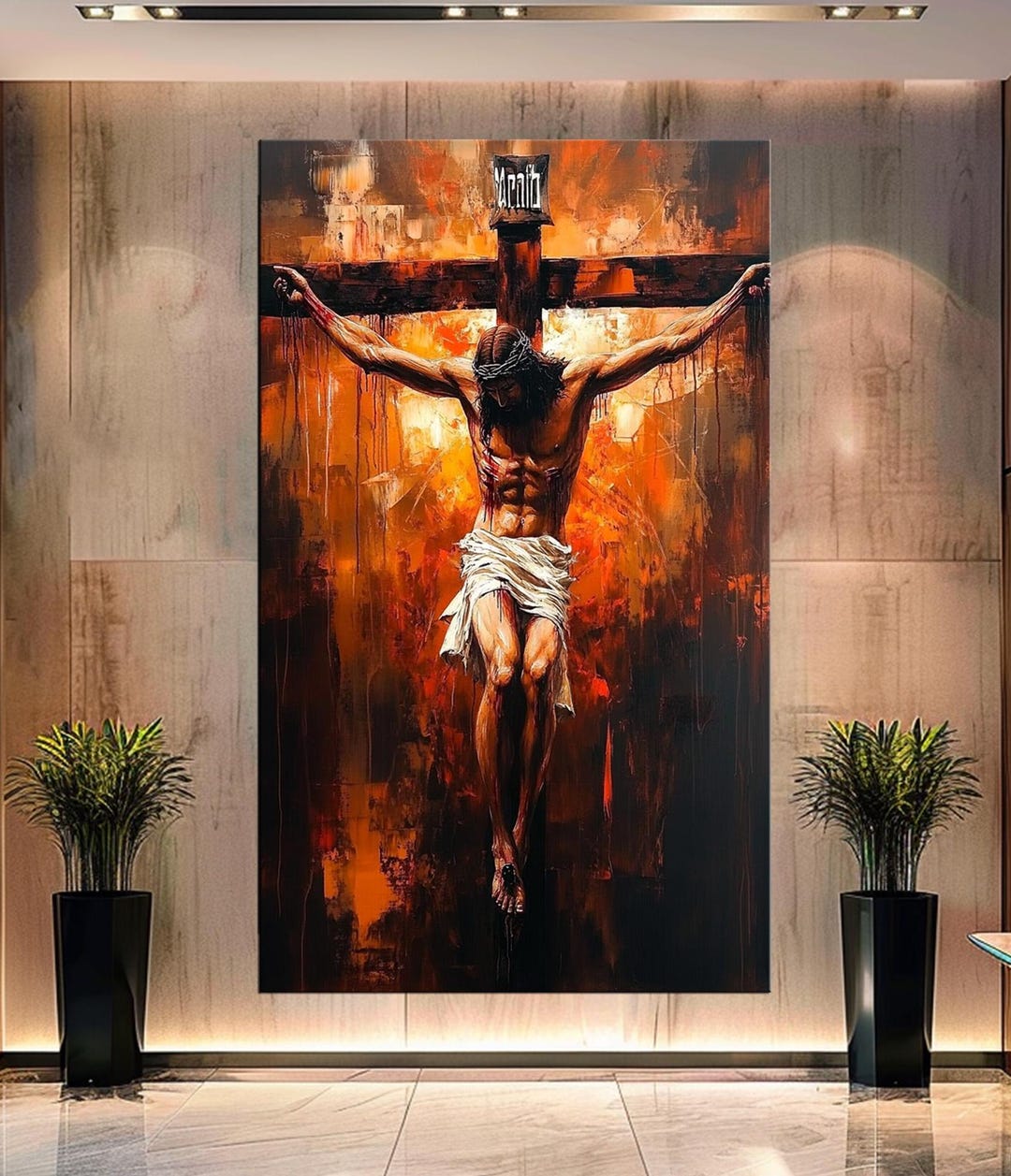 Jesus on the Cross Canvas Print | Religious Wall Art | Christian Home ...