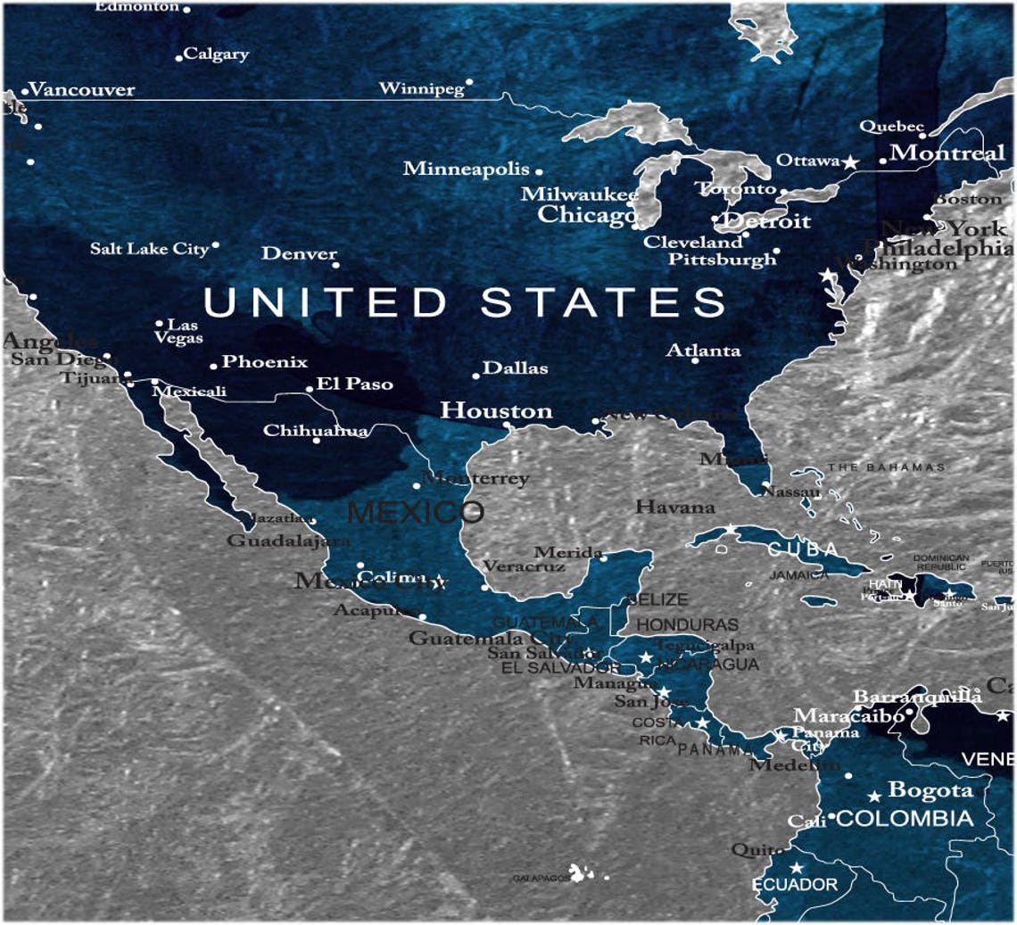 Silver World Map Push Pin Wall Art Canvas Print 3 Panel Blue | Etsy