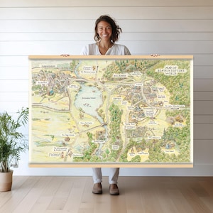 Extra Large Peter Rabbit Watercolor Map | Beatrix Potter World Map ...