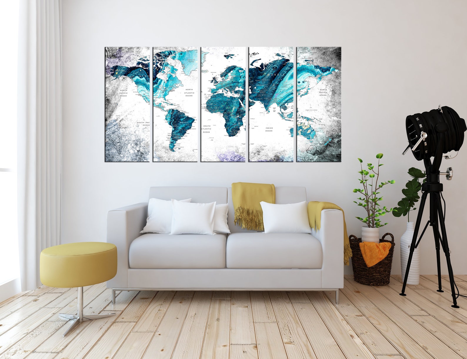 Marble wall art world map canvas art print world map canvas | Etsy