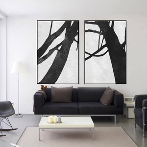 Large Acrylic Painting Abstract Tree Wall Art Canvas Extra - Etsy