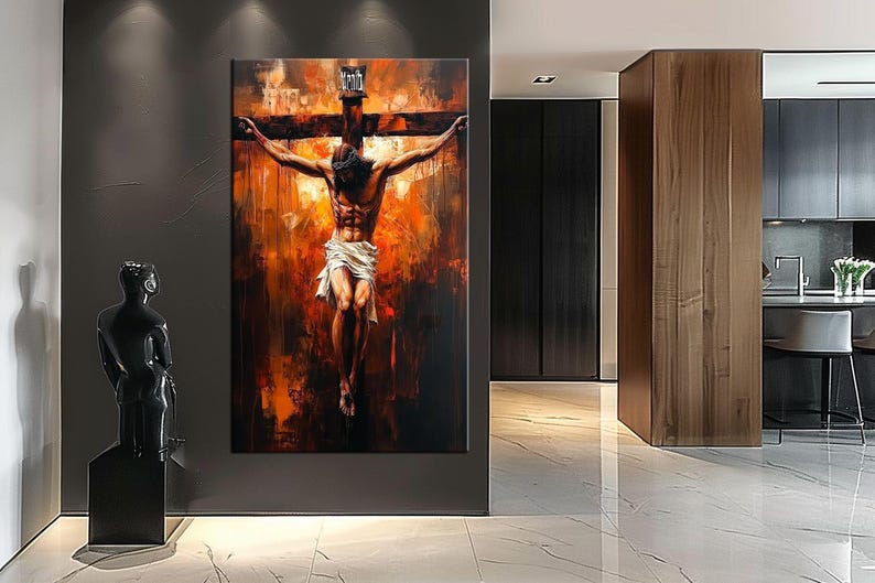 Jesus on the Cross Canvas Print | Religious Wall Art | Christian Home ...