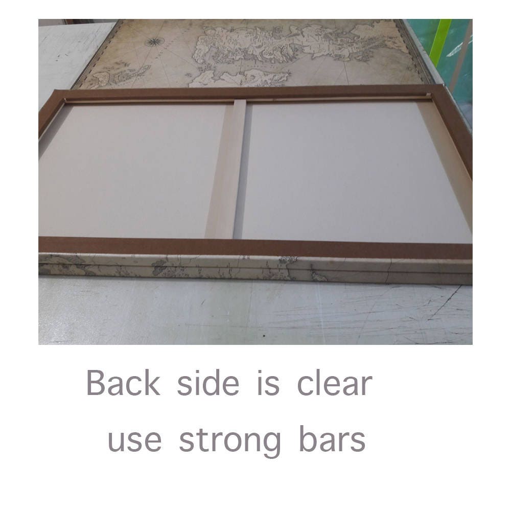 Grey Push Pin World Map Wall Art Canvas Travel Map Extra | Etsy