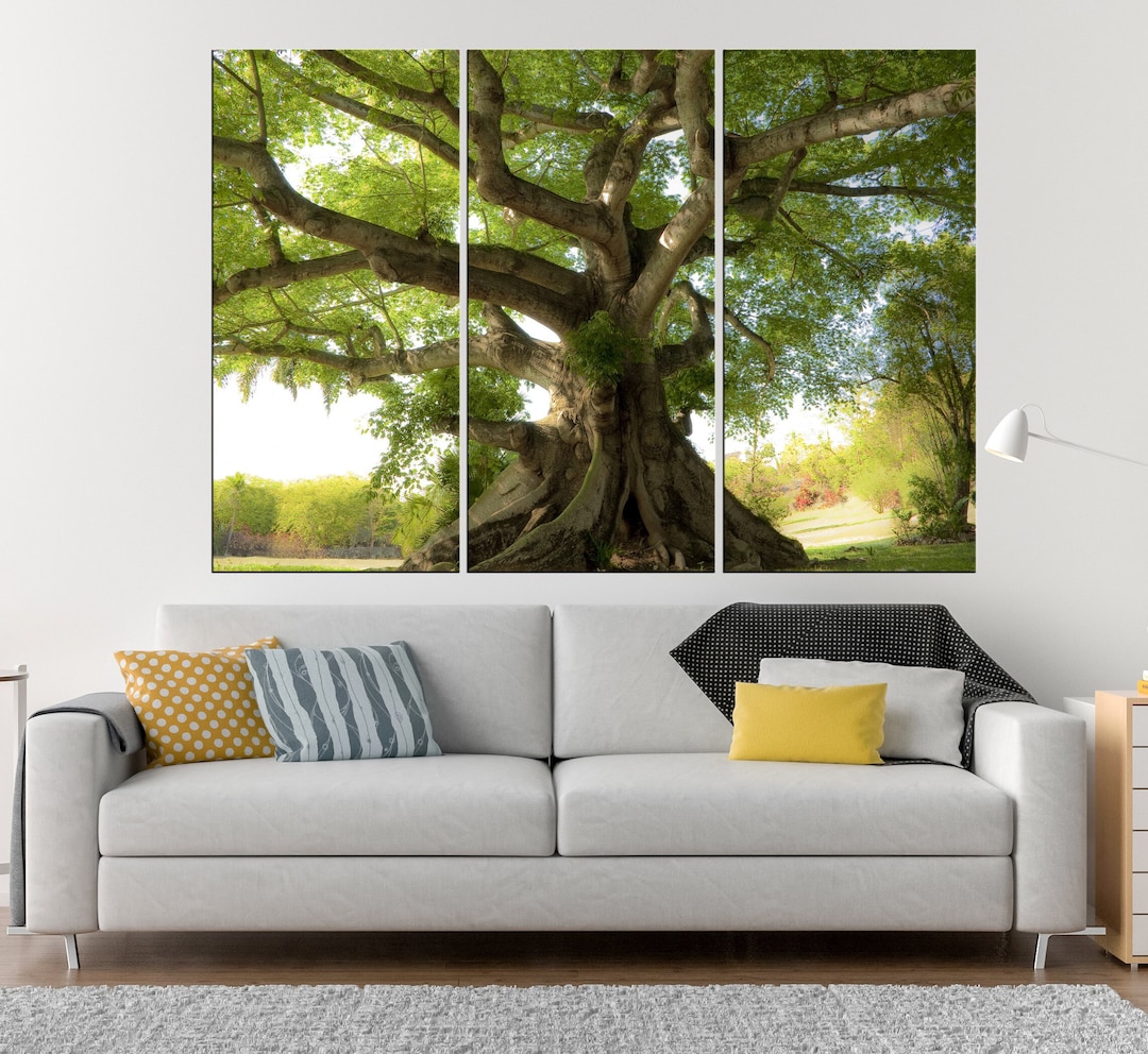 Tree Wall Art Canvas Tree Canvas Print Landscape Wall Art - Etsy
