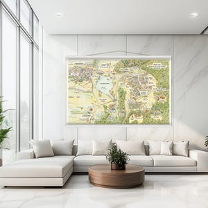 Extra Large Peter Rabbit Watercolor Map | Beatrix Potter World Map ...