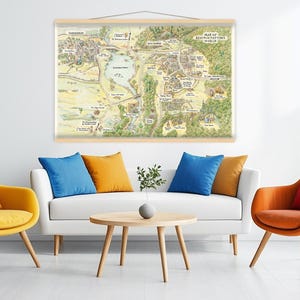 Extra Large Peter Rabbit Watercolor Map | Beatrix Potter World Map ...