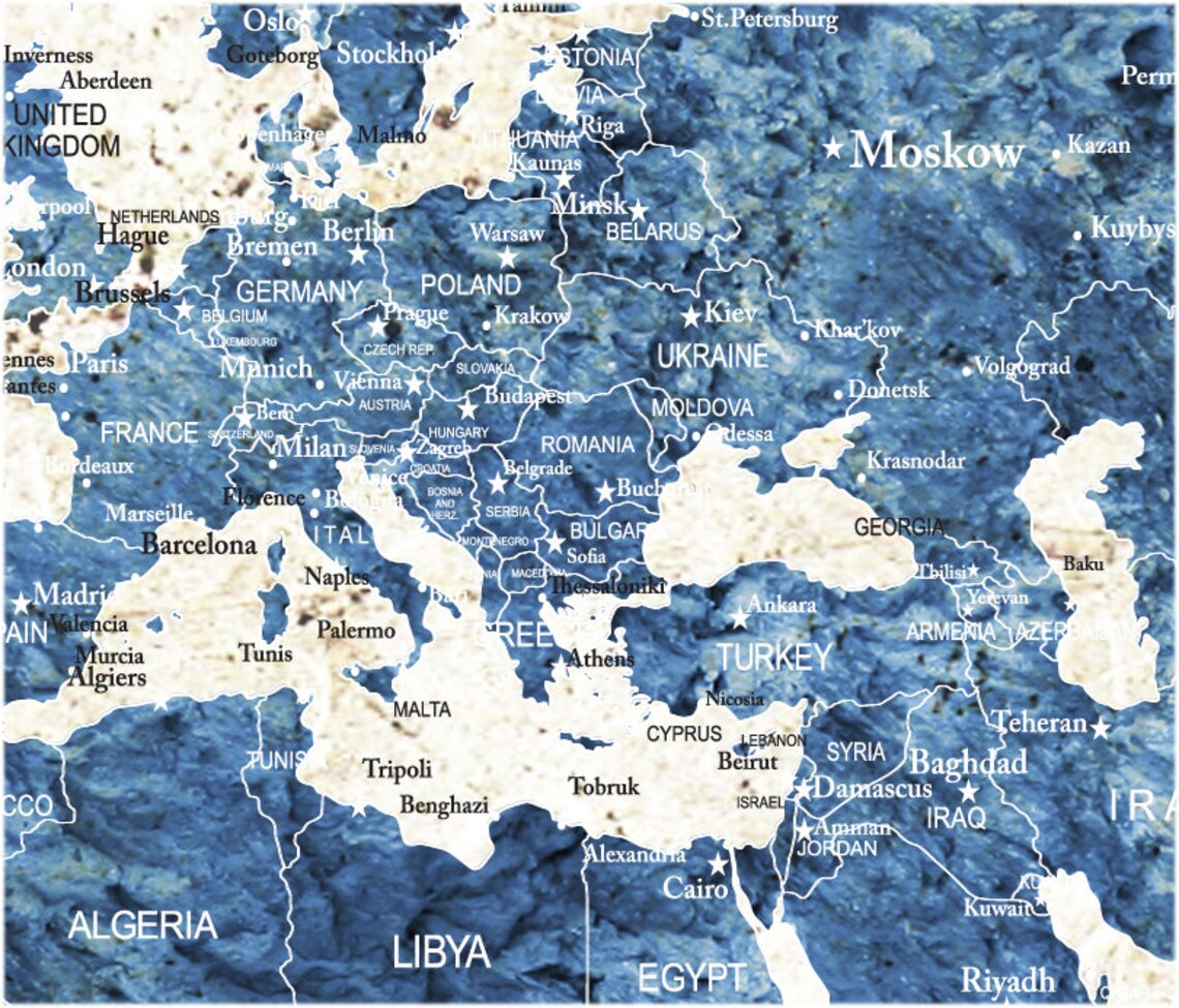 Canvas Quote Wall Art Push Pin World Map With Name Print on Canvas ...