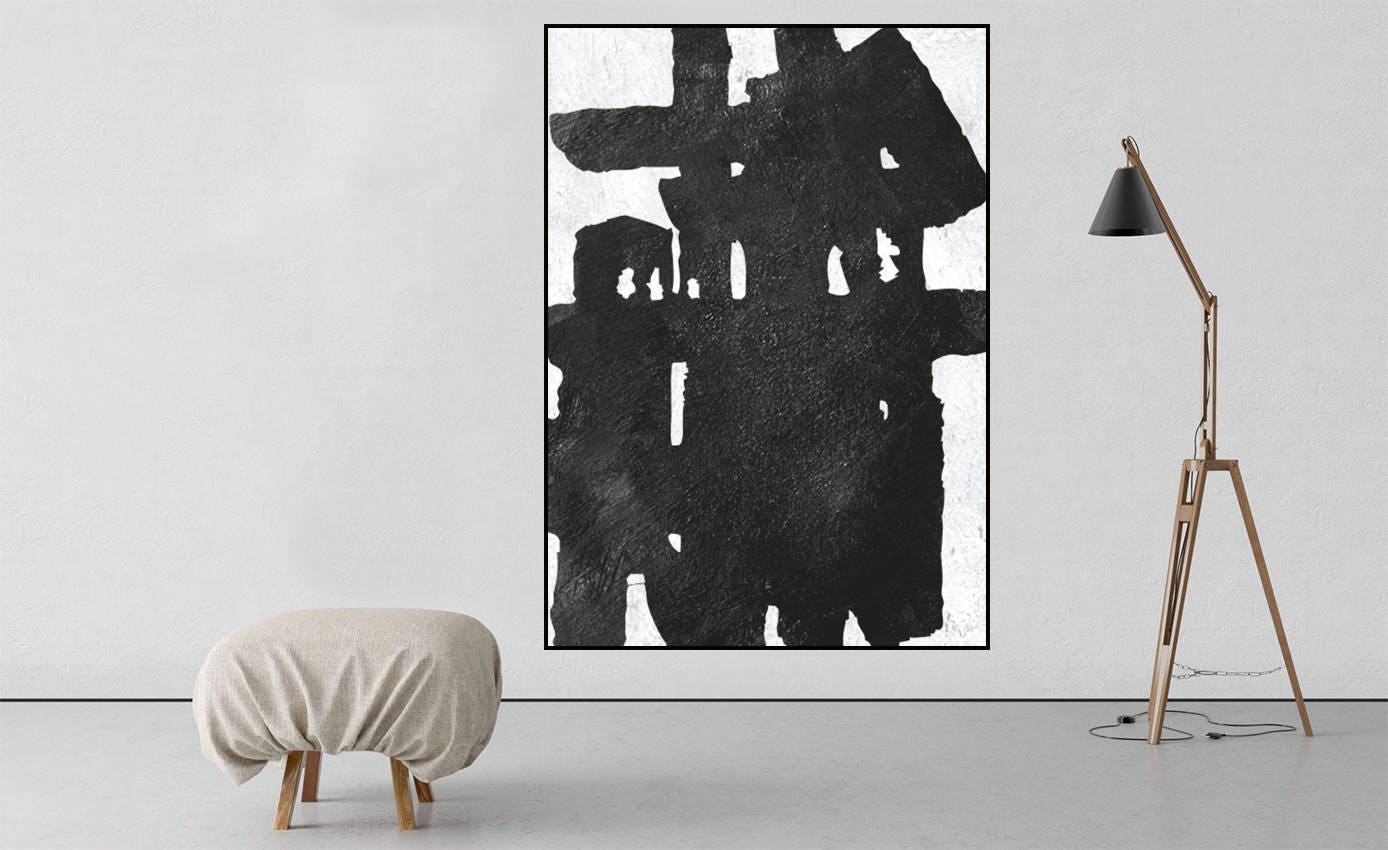 Minimalist art Original Abstract Painting Extra Large Canvas | Etsy