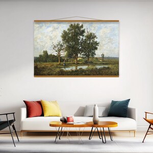Vintage Rural Landscape Tapestry | Extra Large Canvas Print | Textile ...