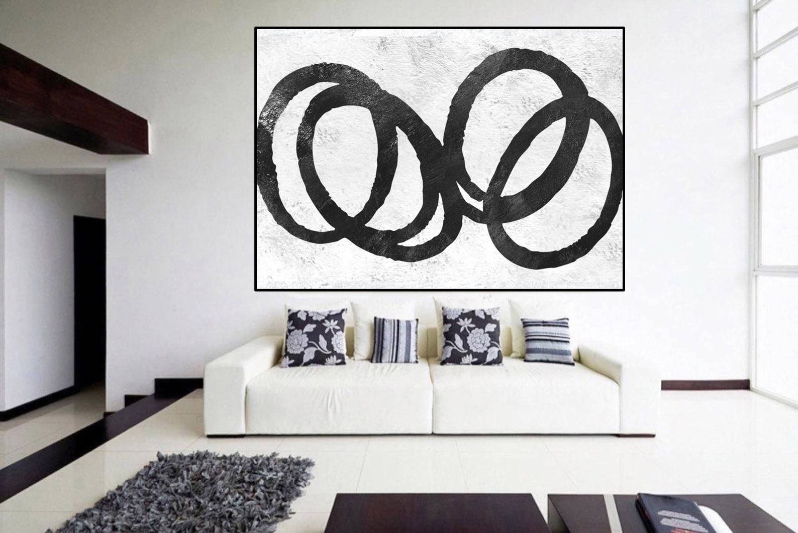Handmade Original Painting Circles Abstract Acrylic Wall Art - Etsy