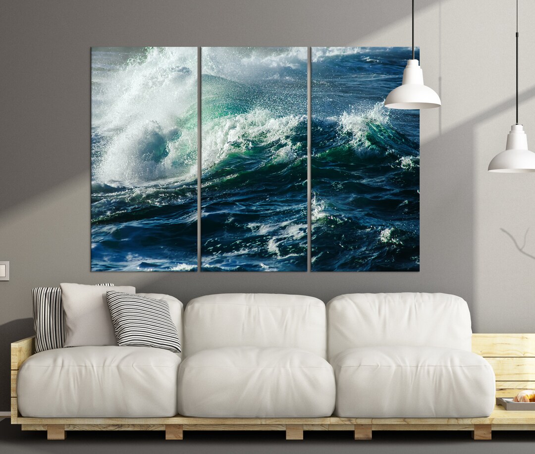 Canvas Print Wave, Wave Wall Art, Wave Wall Decor, Wave Photo Print ...