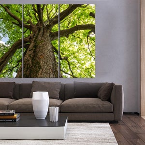 Tree Large Wall Art Canvas Print Home Decor Green Tree Canvas - Etsy