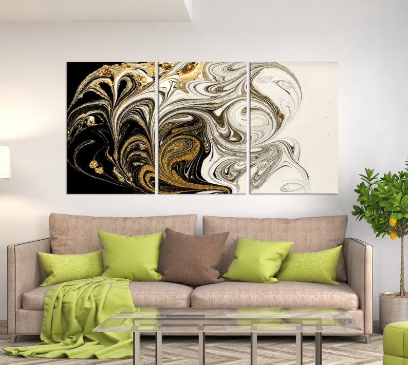 Extra Large Marble Wall Art Modern Marble Canvas Print | Etsy