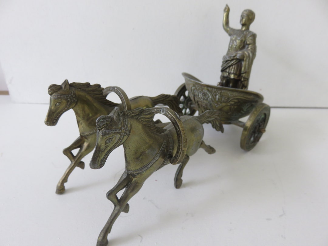 Emperor on His Roman Chariot in Brass, Spain, 1950s - 1960s - Etsy