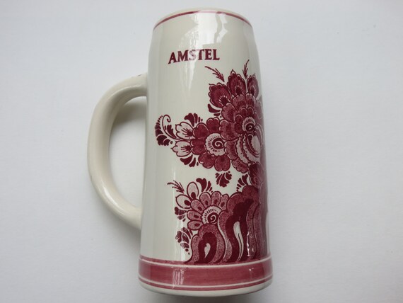 Amstel Mug in Delft Red Rare and Exceptional Amstel Red Mug | Etsy