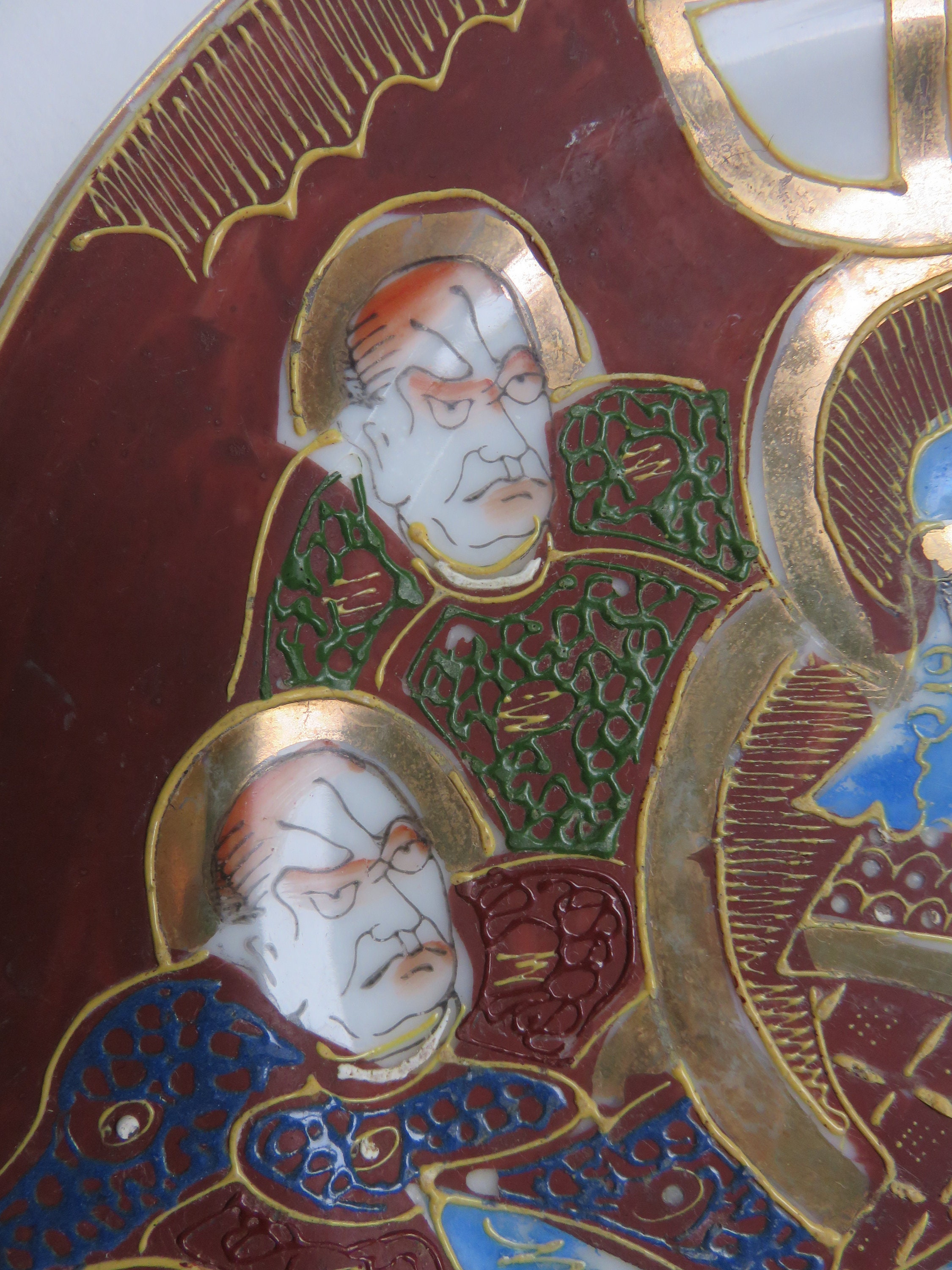 Old Japanese Plates, Satsuma Plates, Noritake Factory, Shimazu Symbol ...