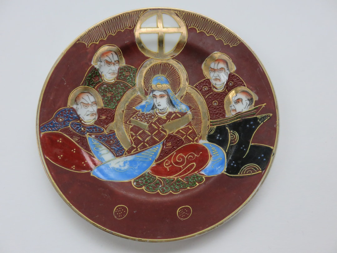 Old Japanese Plates, Satsuma Plates, Noritake Factory, Shimazu Symbol ...