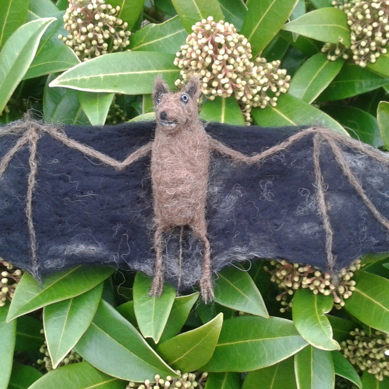 Needle Felted Bat - Etsy