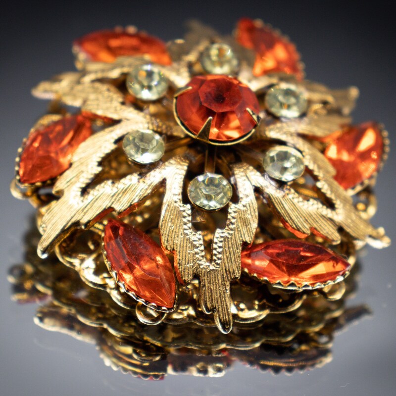 Orange Brooches - Etsy UK