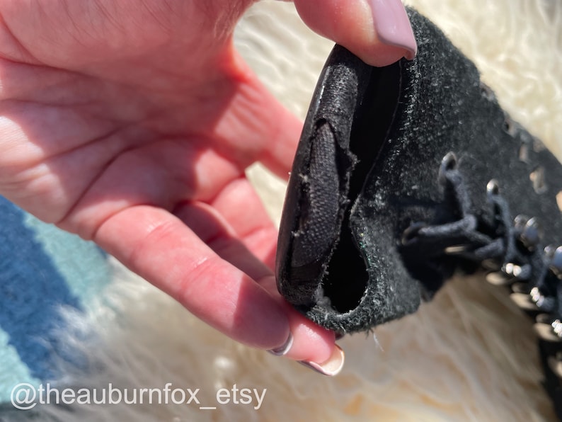 Black Suede Cutout Knee-hi Lace up Boots Sz 6.5/7 - Etsy