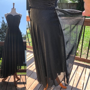 Early 80's Black & Metallic Gold Disco Dress - Etsy