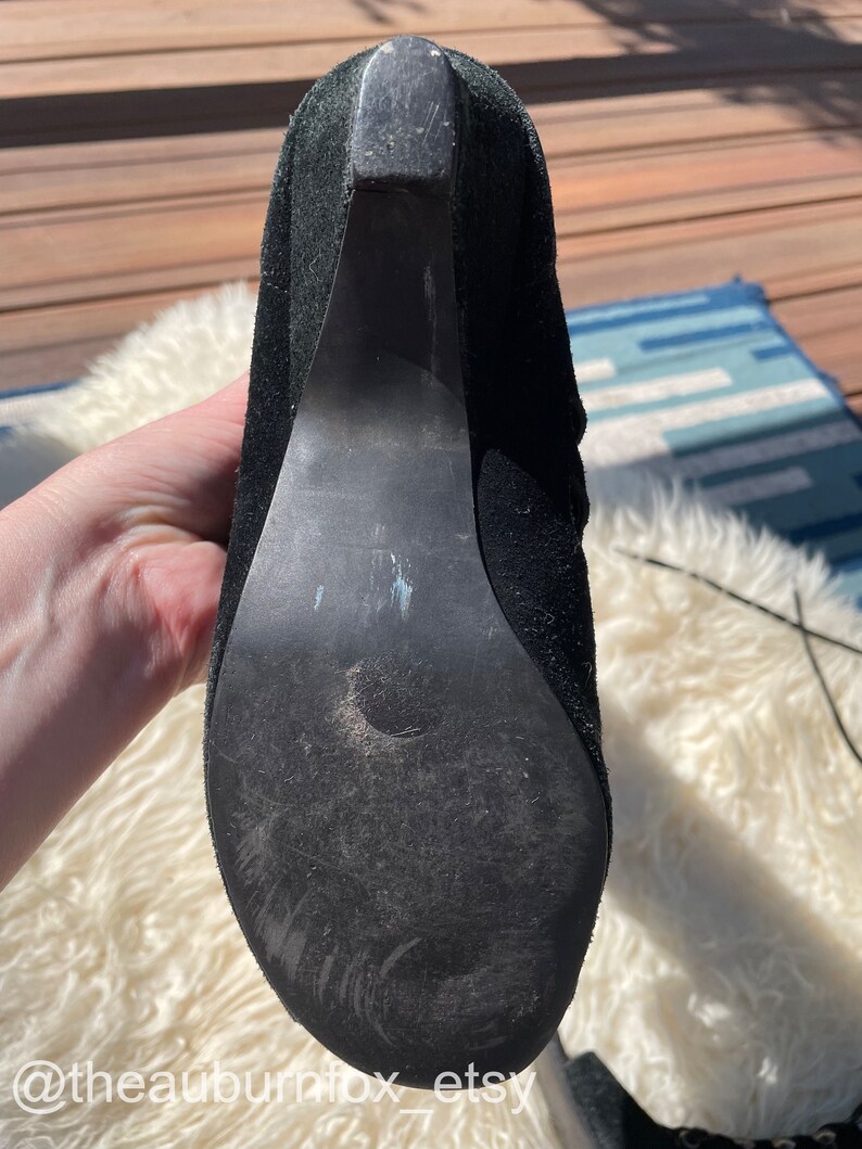 Black Suede Cutout Knee-hi Lace up Boots Sz 6.5/7 - Etsy