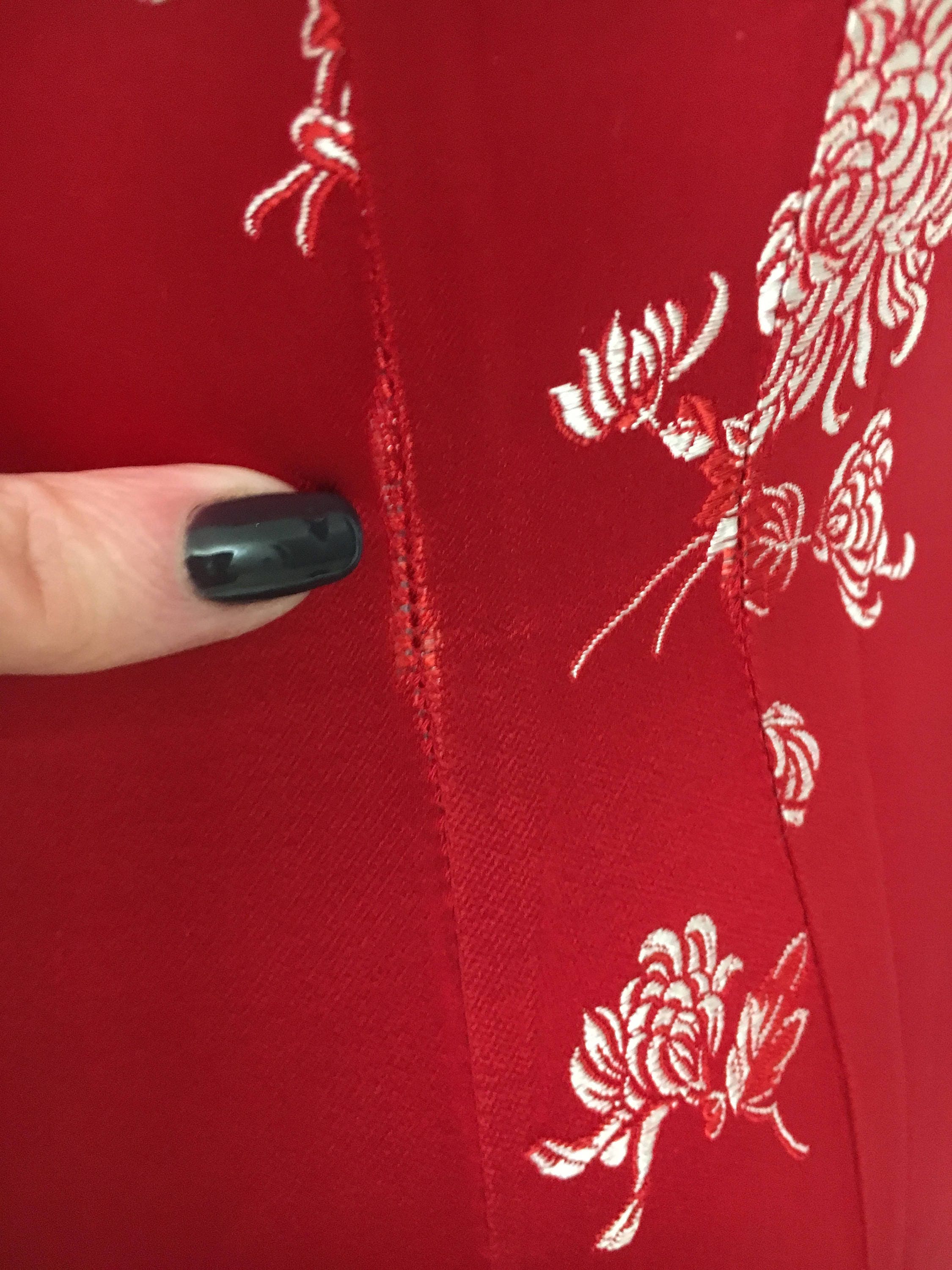 Beautiful 50's Cherry Red Silk Royal Hawaiian Cheongsam | Etsy