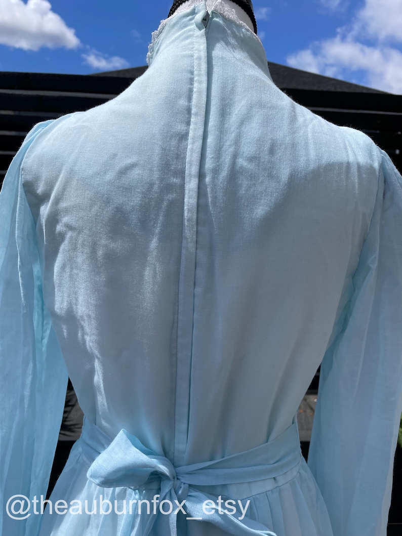 70's Gunne Sax Blue Breeze Maxi Dress Sz 11 - Etsy