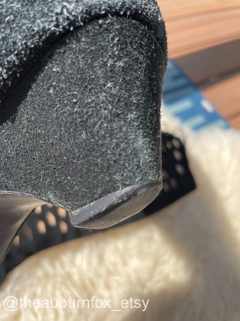 Black Suede Cutout Knee-hi Lace up Boots Sz 6.5/7 - Etsy