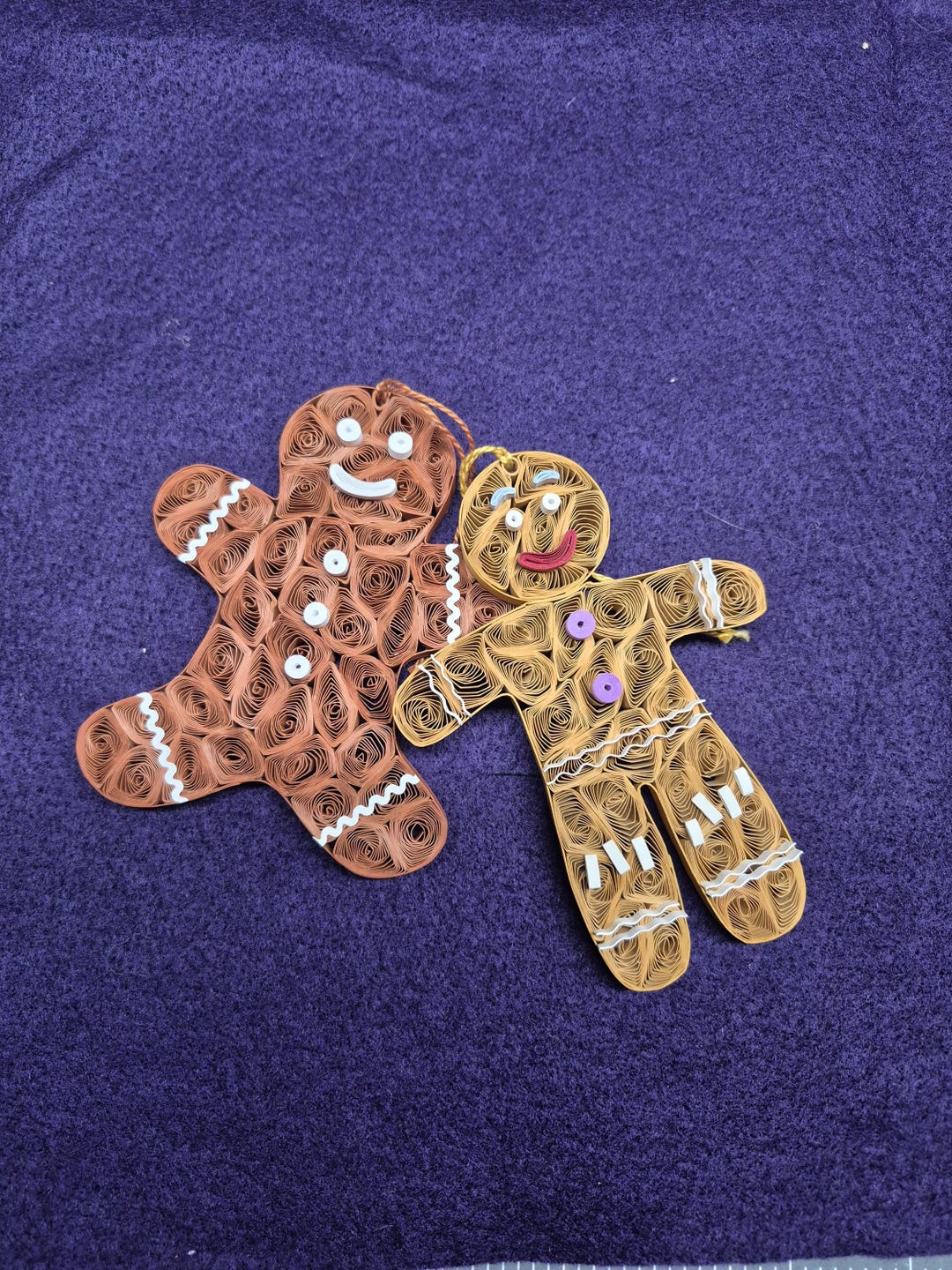 Quilled Classic Gingerbread Man or Shreks Gingy Ornament - Etsy