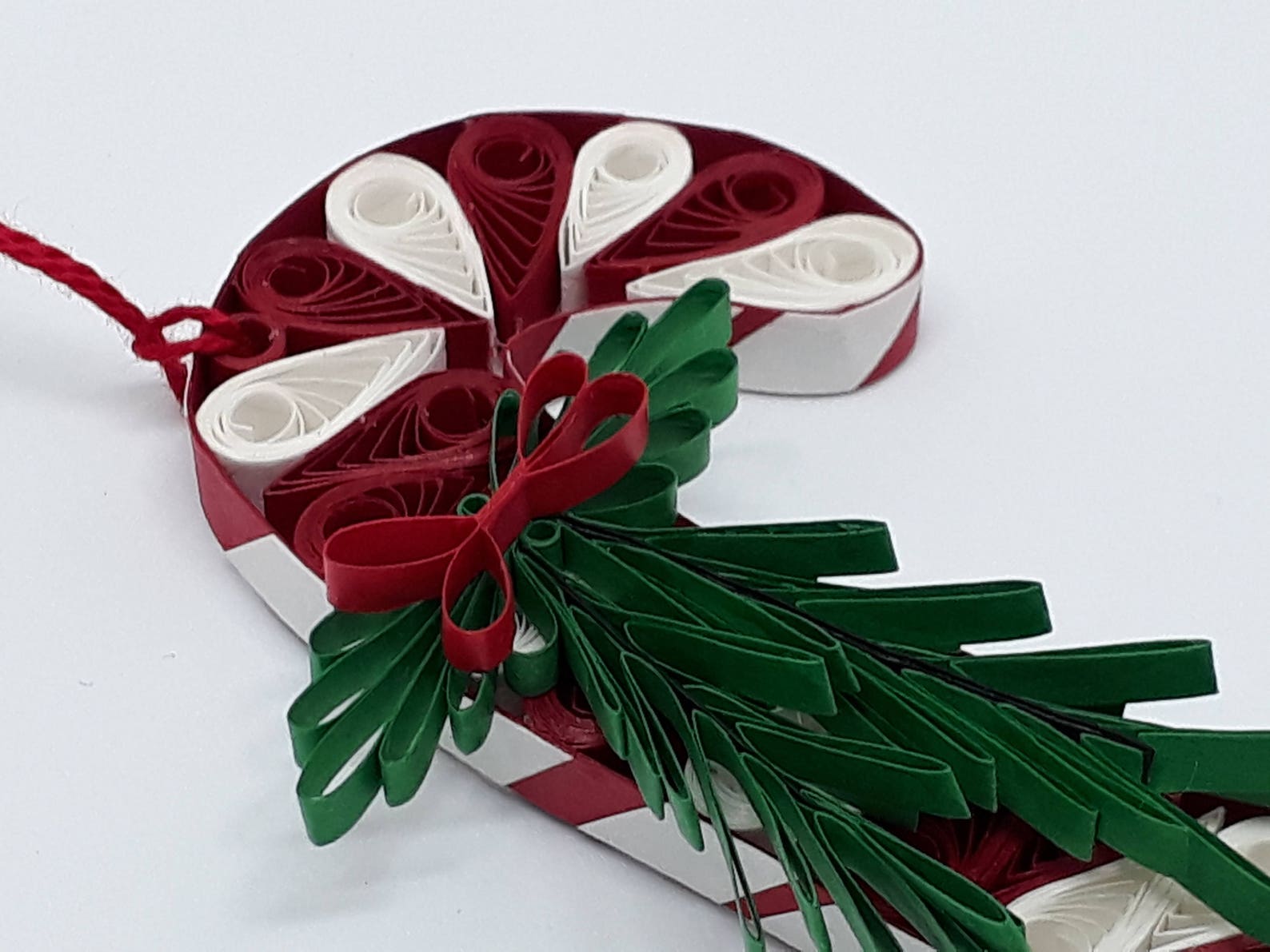 Quilled Christmas Candy Cane Ornament. - Etsy