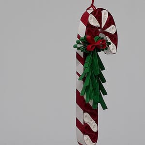 Quilled Christmas Candy Cane Ornament. - Etsy