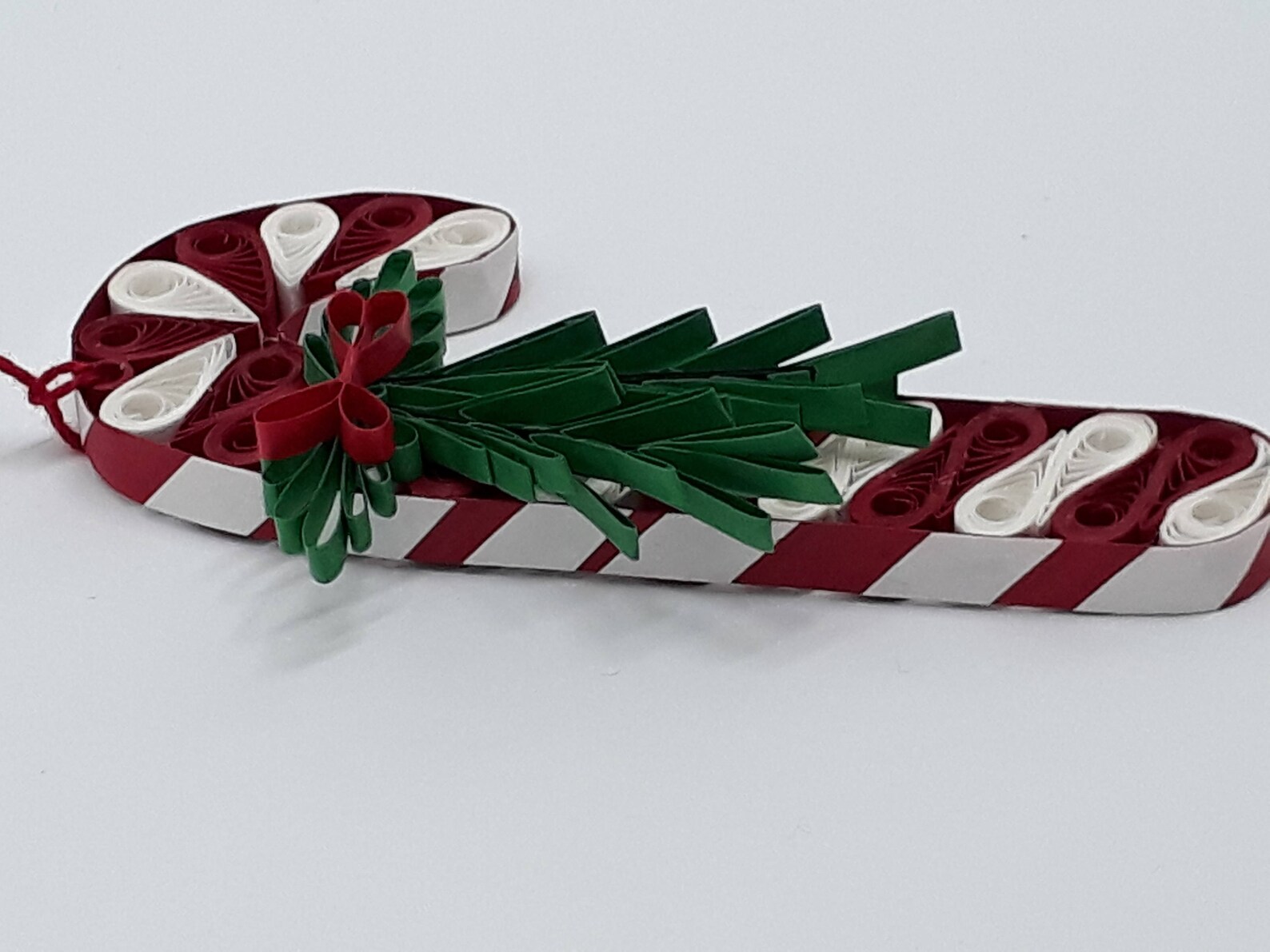 Quilled Christmas Candy Cane Ornament. - Etsy