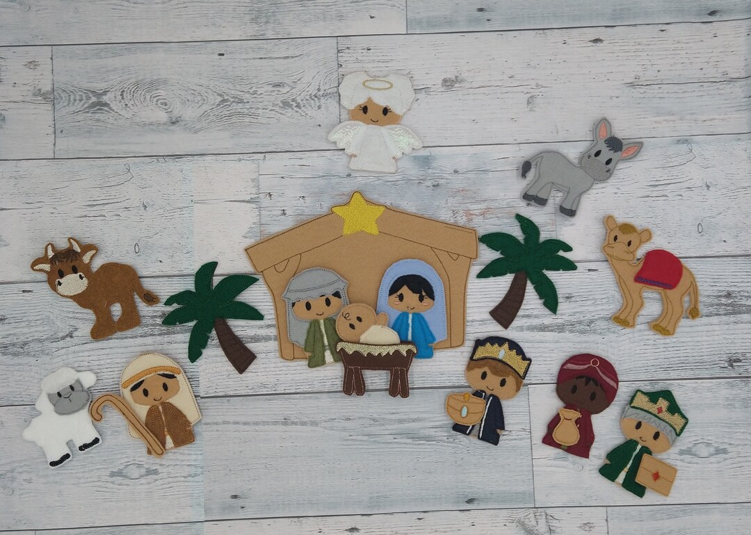 Nativity Finger Puppets, Children's, Felt Nativity - Etsy