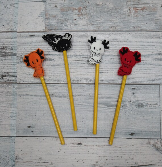 Axolotl Halloween Pencil Toppers - Etsy