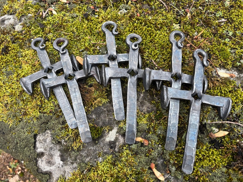 Hand Forged Iron Cross Made From Railroad Spike - Etsy Australia