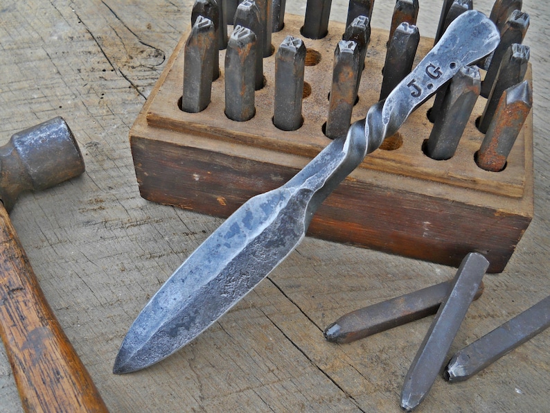 Blacksmith Hand Forged Iron Letter Opener - 6th Anniversary Gift - Etsy