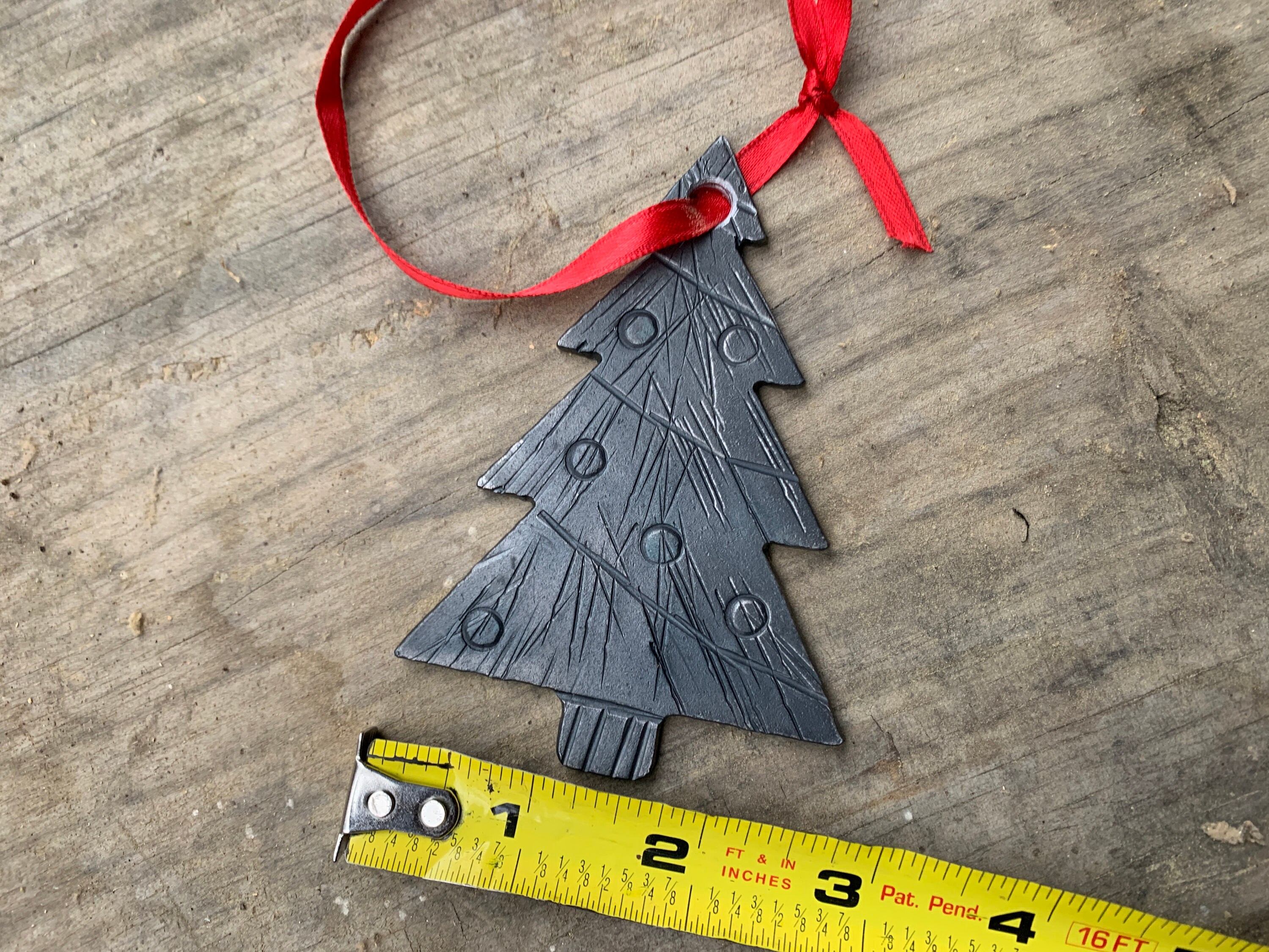 Blacksmith Forged Christmas Tree Ornament. Personalization or ...