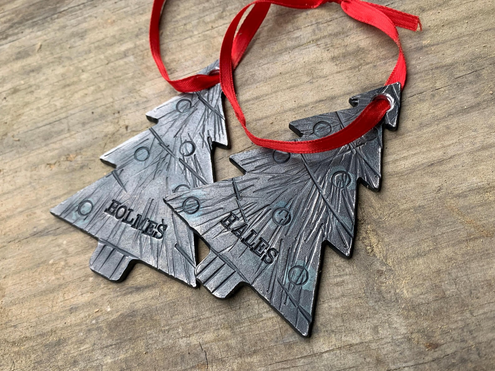 Blacksmith Forged Christmas Tree Ornament. Personalization or ...