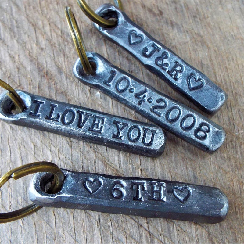 Forged Keychain Heart - Etsy