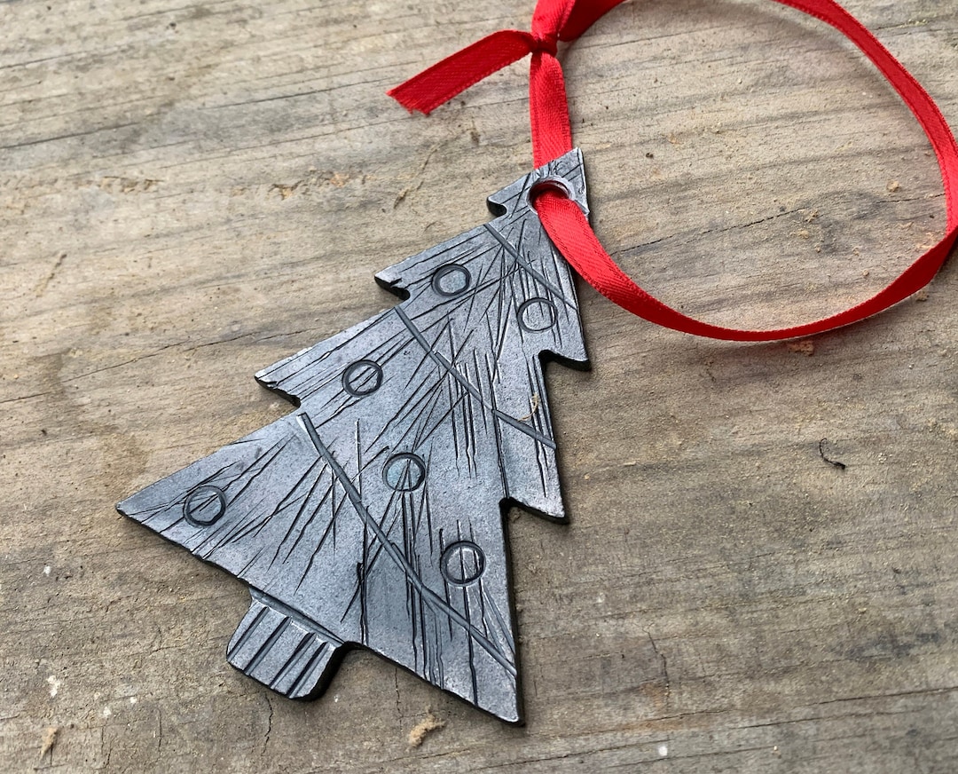 Blacksmith Forged Christmas Tree Ornament. Personalization or ...