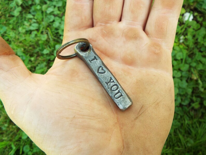 Iron anniversary gift 6th anniversary key chain. Blacksmith | Etsy