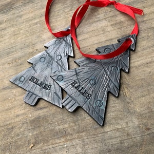 Blacksmith Forged Christmas Tree Ornament. Personalization or ...