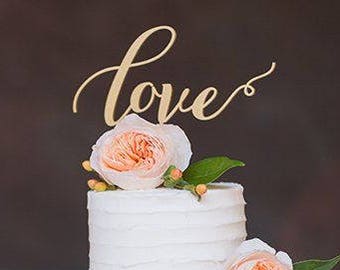 Gold Cake Topper - Etsy