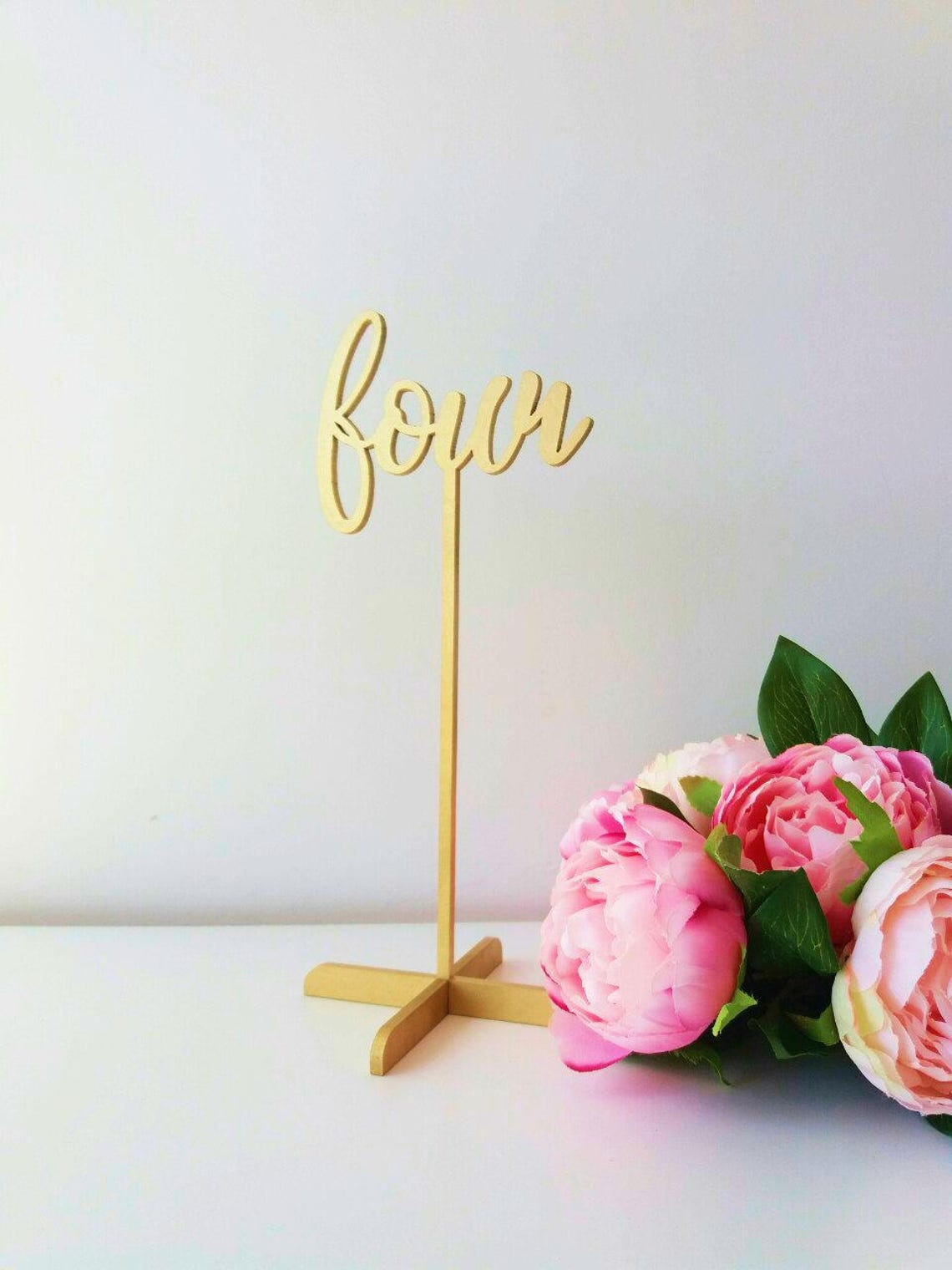 Table Number.gold Table Numbers. Table Numbers With Base.wedding Table ...