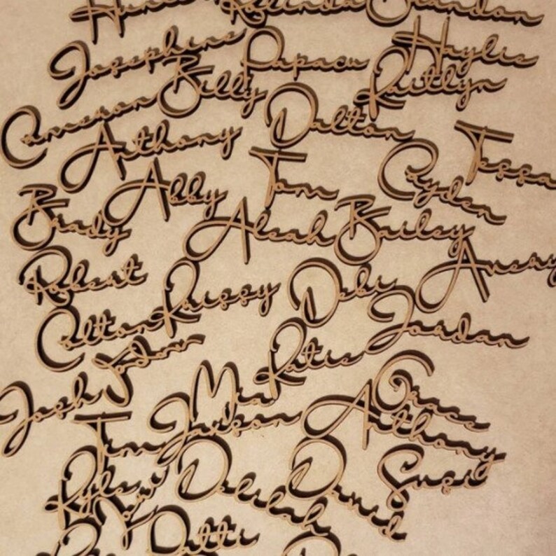 Wedding Place Cards Name Place Cards Custom Font Table Name - Etsy