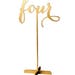 Table Numbers-gold Table Numbers-table Numbers With Base -wedding Table ...