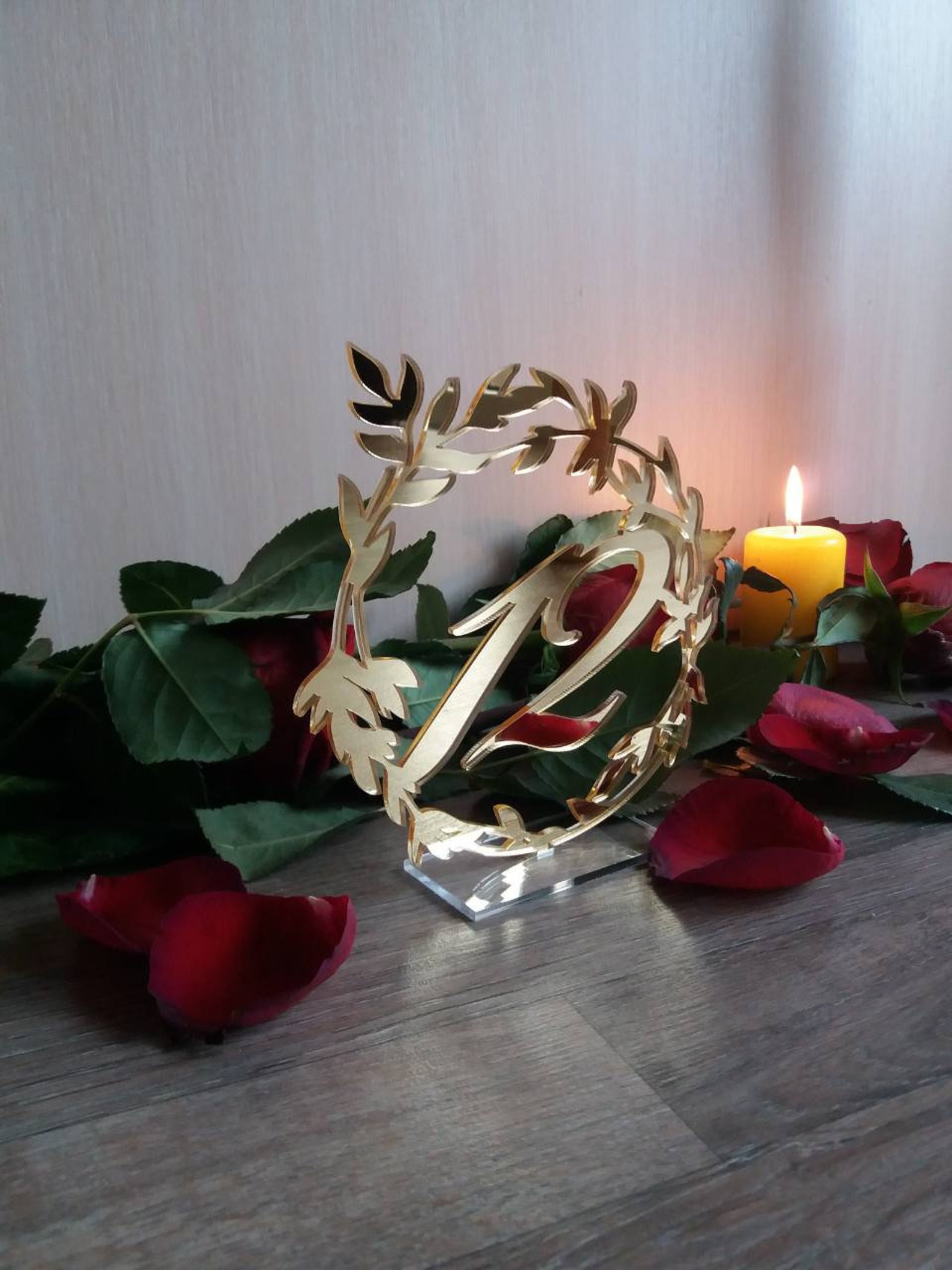 Gold Mirror Acrylic Table Numbers Wedding Table Numbers - Etsy